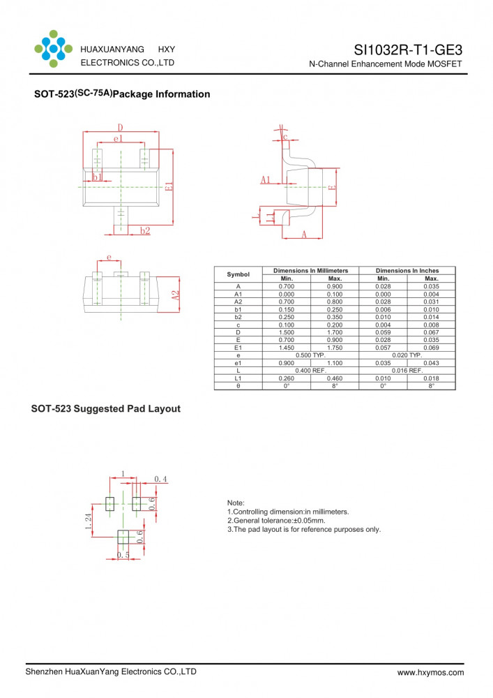 SI1032R-T1-GE3 datasheet page 3