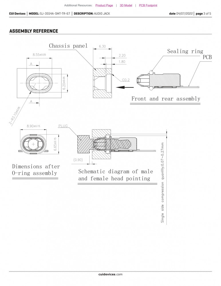 SJ-3554A-SMT-TR-67 datasheet page 3