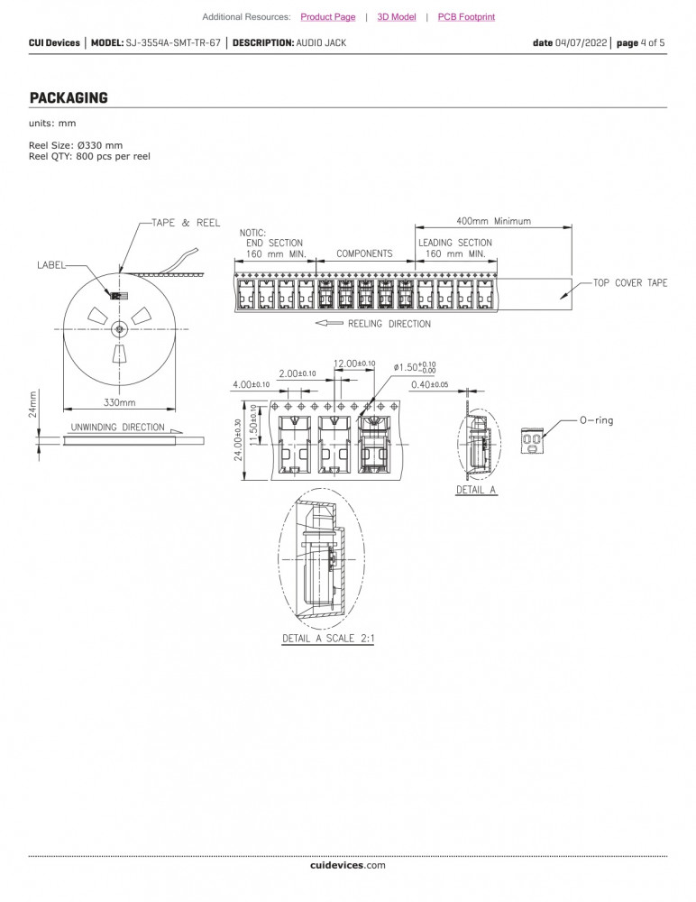 SJ-3554A-SMT-TR-67 datasheet page 4