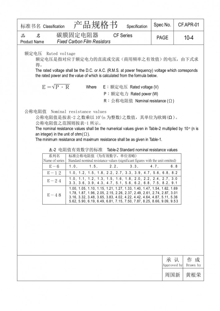 CF Series specification page 4