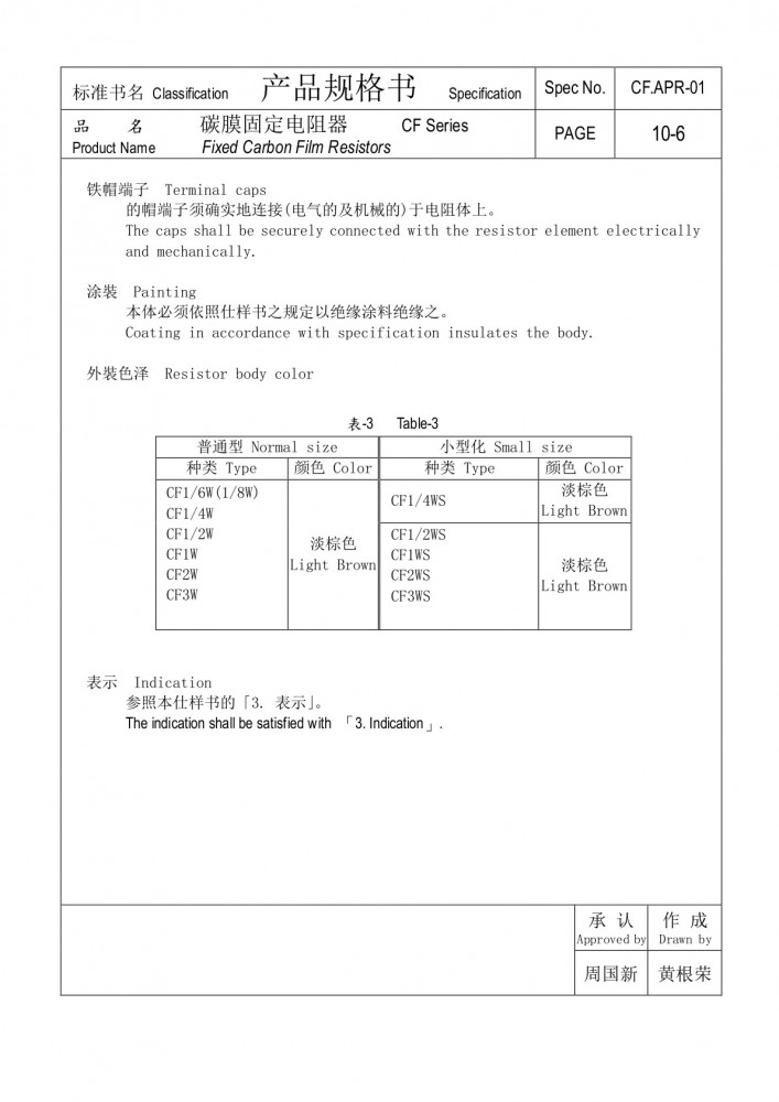 CF Series specification page 6