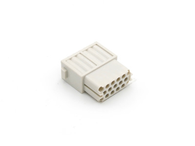 Heavy-Duty Spring Terminal Insert, Male, 6-Pole, 16A, Silver (Ag) Plated Contacts, Size 6B «44x27»