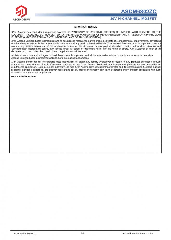 ASDM6802ZC-R datasheet page 7