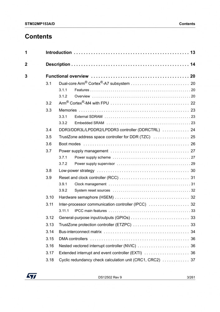 STM32MP153A document preview, page 3