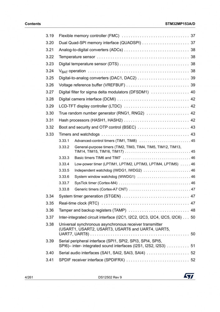 STM32MP153A document preview, page 4