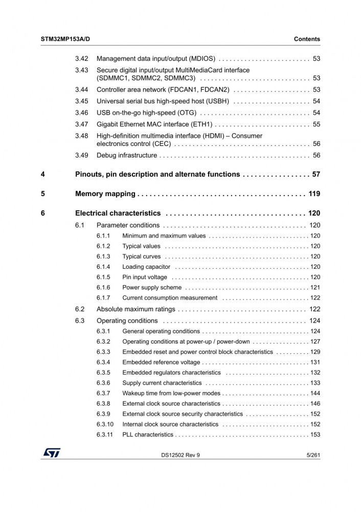 STM32MP153A document preview, page 5