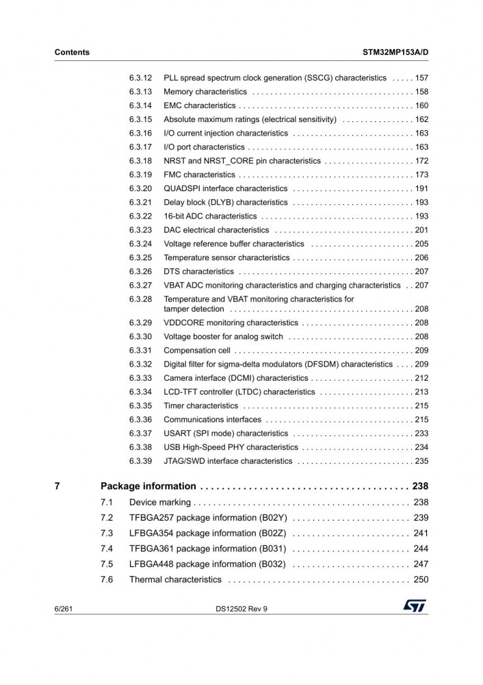 STM32MP153A document preview, page 6
