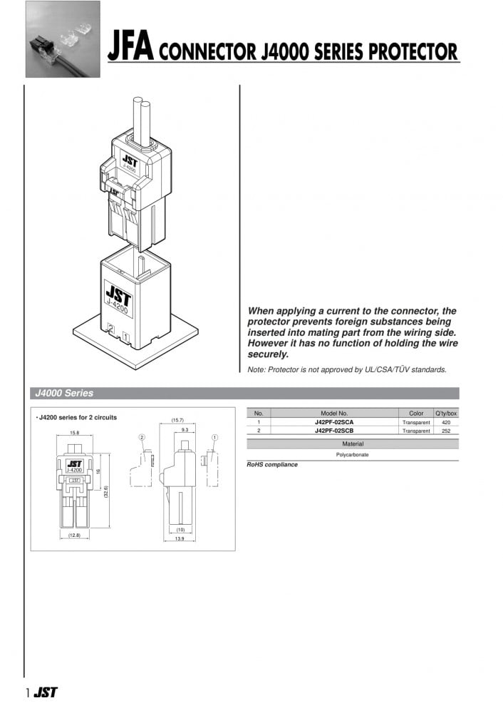 JST J4000 series document page 7