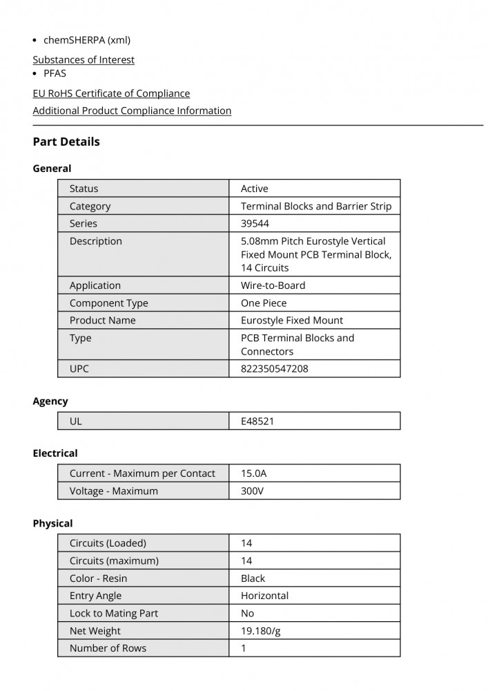MOLEX 395443014 technical drawing page 2