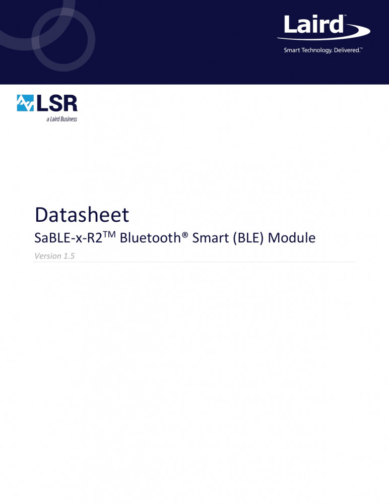 SaBLE-x-R2 datasheet page 1