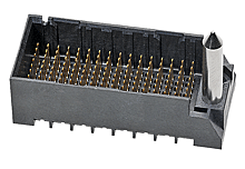 Impact 100 Ohm 3 Pair Vertical Backplane Header, Right Guided, Left Endwall, 16 Columns, 144 Circuits, Pin Length 5.50mm, Plated Through Hole Dimension 0.46mm, Key Position G, Lead Free