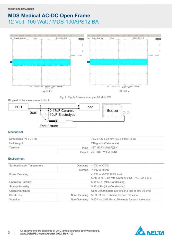 MDS-100APS12 BA datasheet page 3