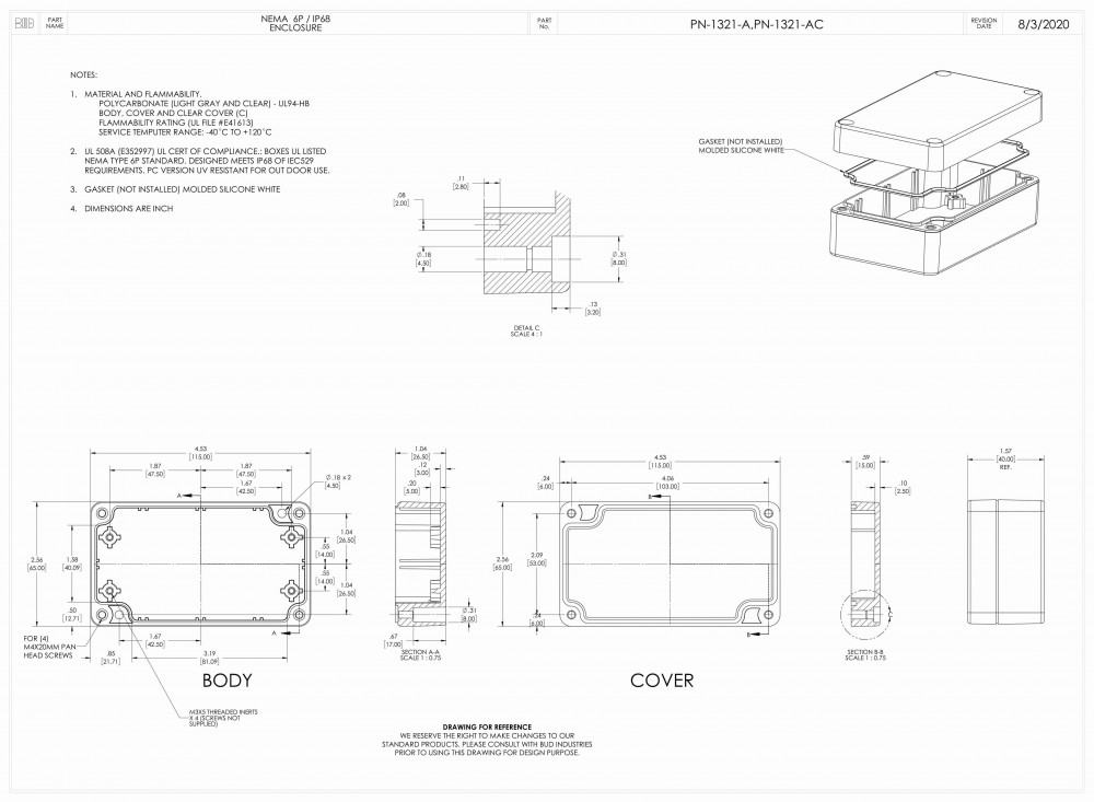 PN-1321-AC technical drawing