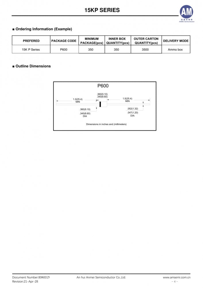 15KPA series datasheet page 4