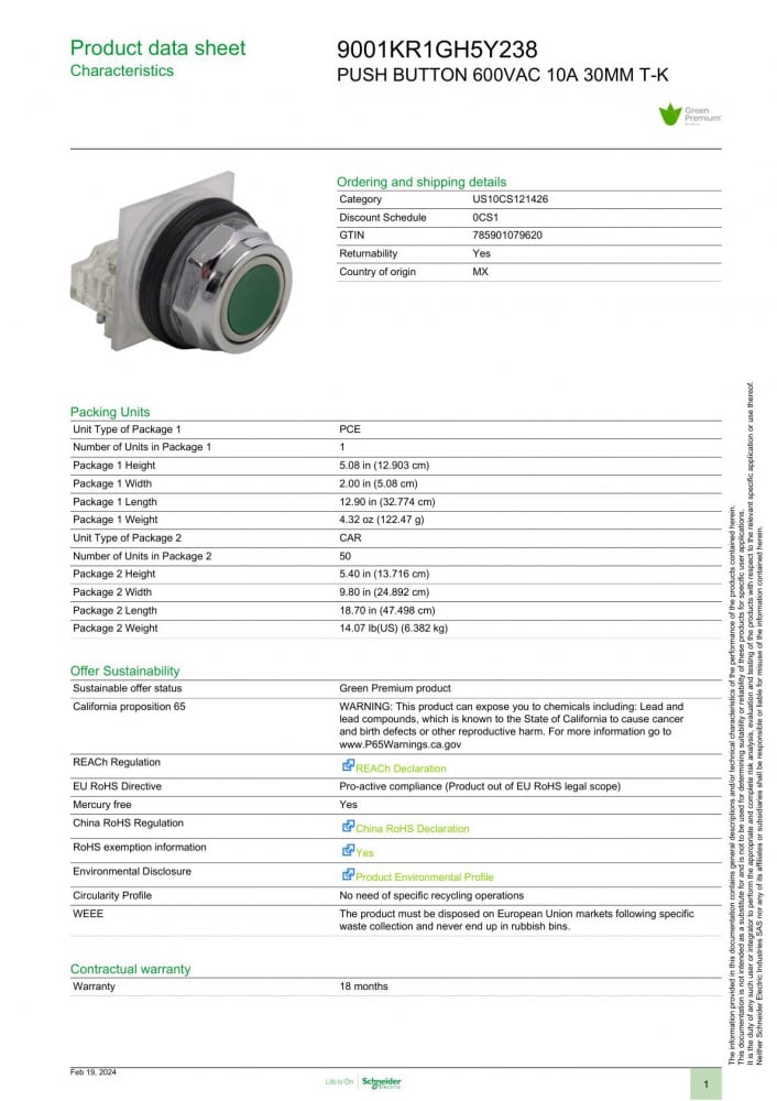 9001KR1GH5Y238 technical document preview