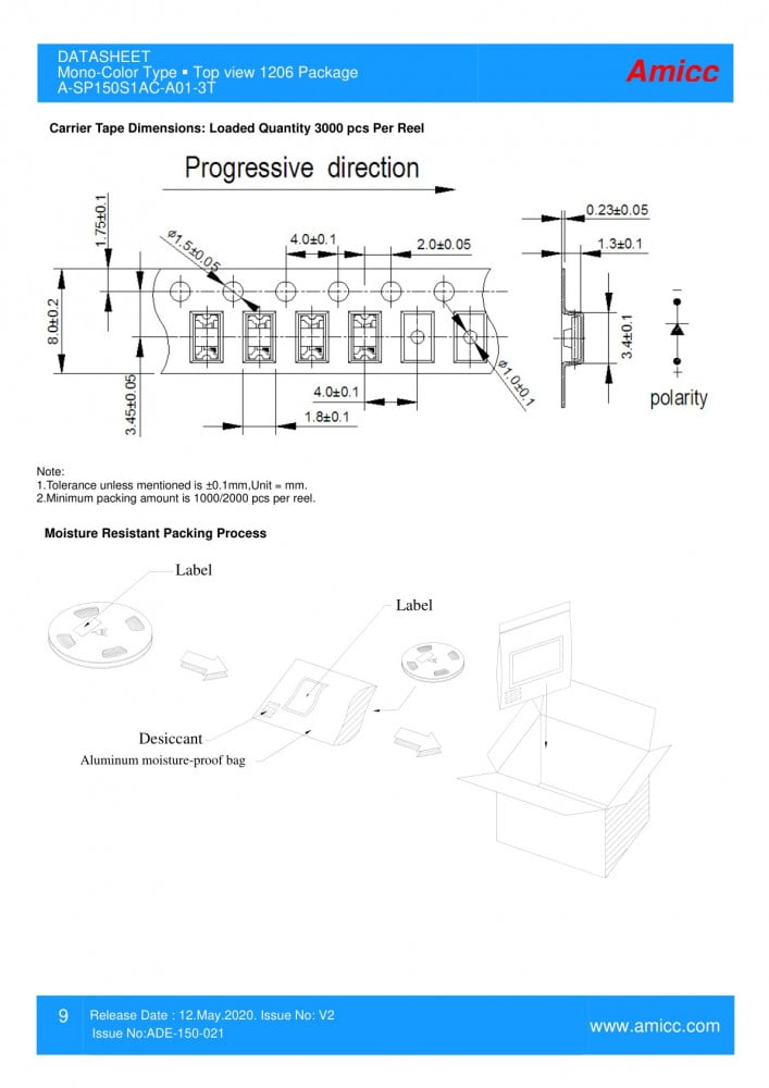 A-SP150S1AC-A01-3T datasheet page 9