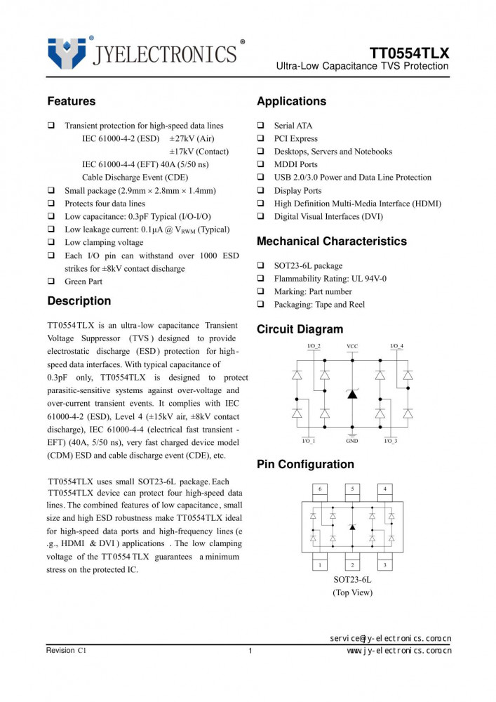 TT0554TLX datasheet page 1