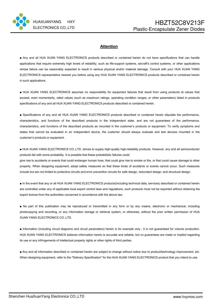 HBZT52C8V213F datasheet page 3