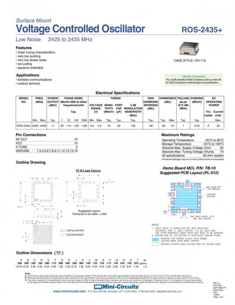 ROS-2435+ technical document page 1