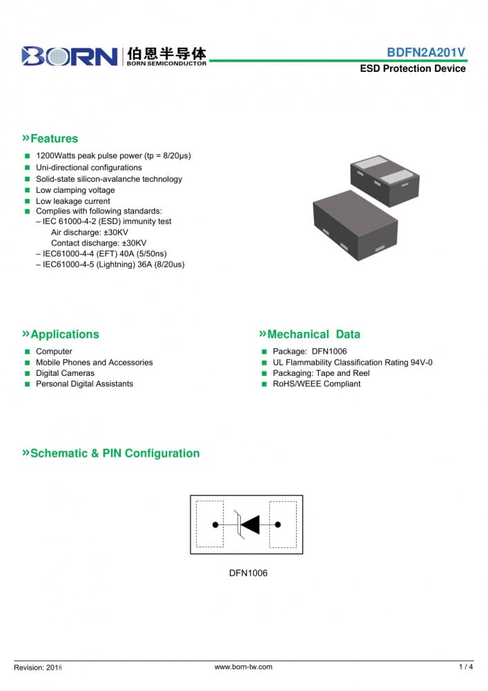 BDFN2A201V datasheet page 1