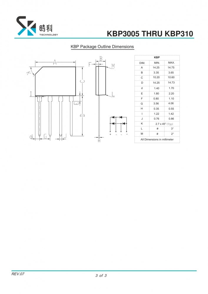 KBP306 bridge rectifier datasheet page 3