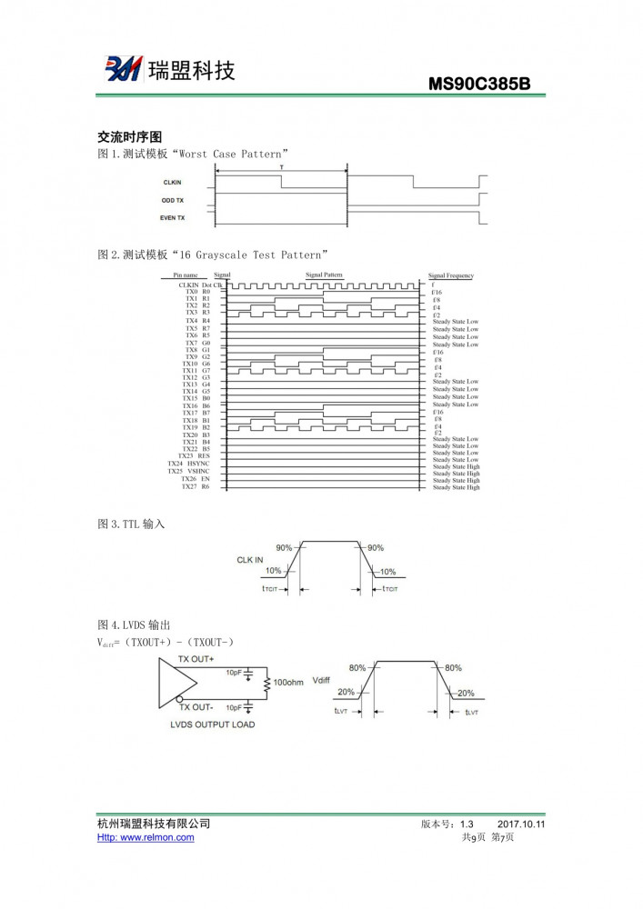 MS90C385B datasheet page 7