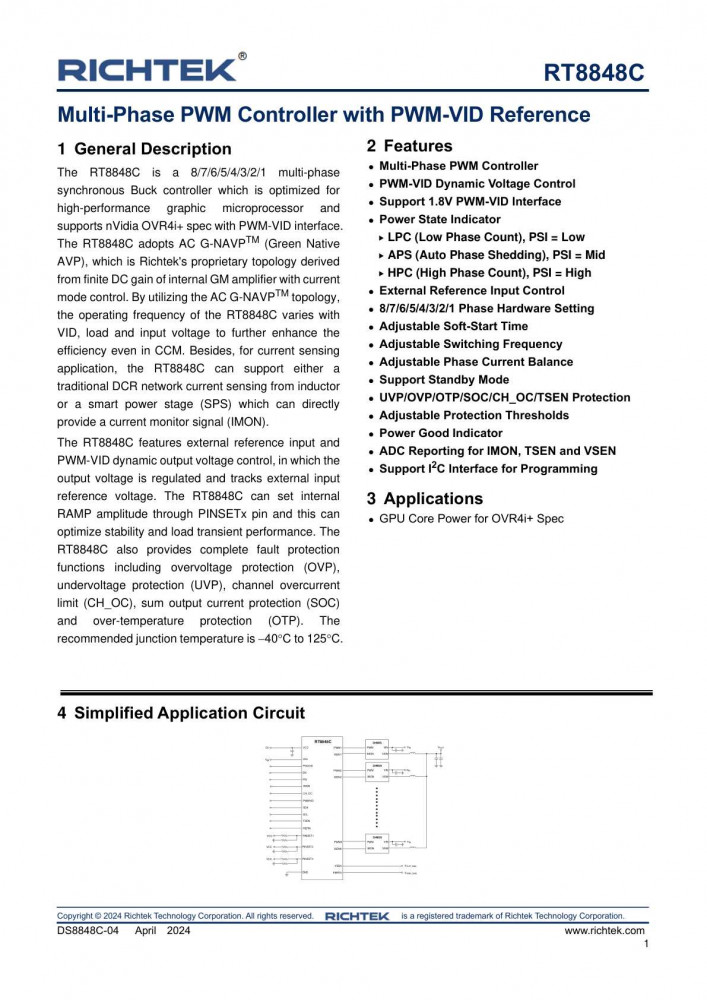 RT8848C datasheet page 1