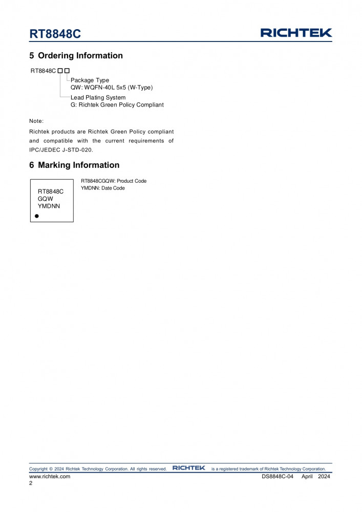 RT8848C datasheet page 2