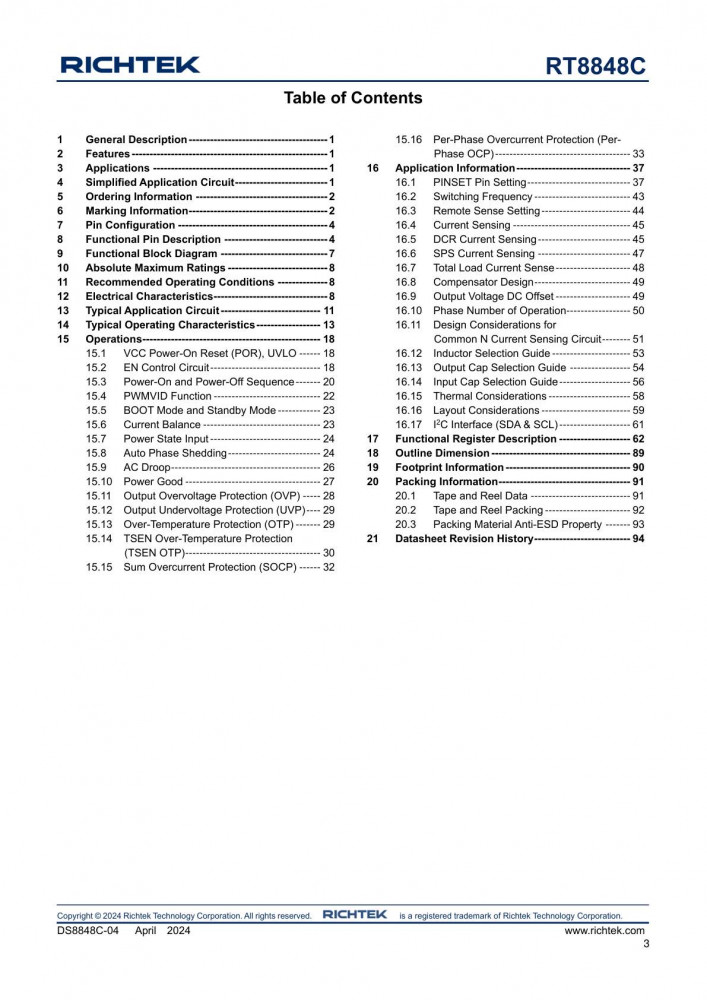 RT8848C datasheet page 3