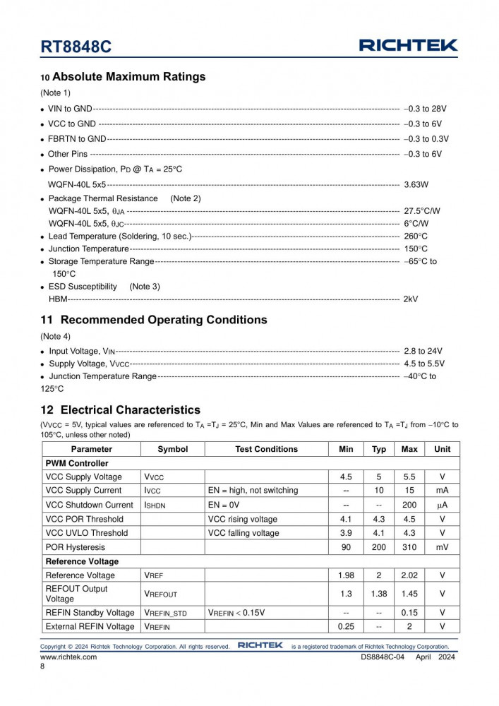 RT8848C datasheet page 8