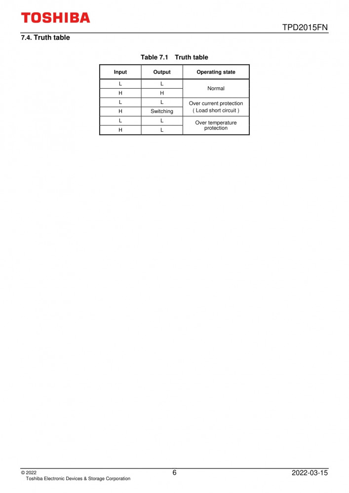 TPD2015FN datasheet page 6