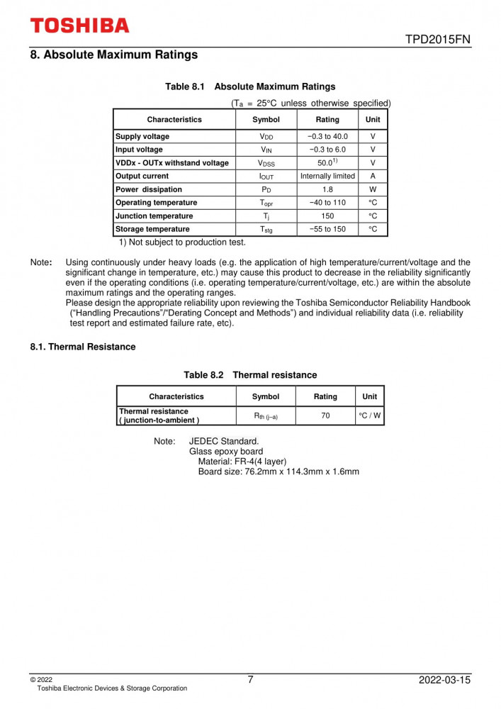 TPD2015FN datasheet page 7