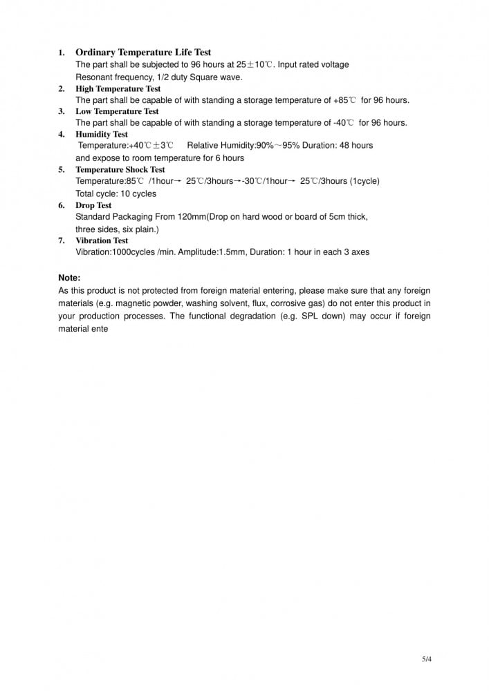 GSC128065YB-16R2400 specification page 5