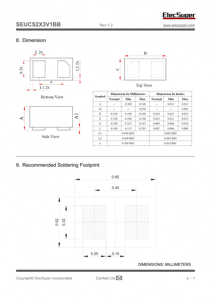SEUCS2X3V1BB datasheet page 6