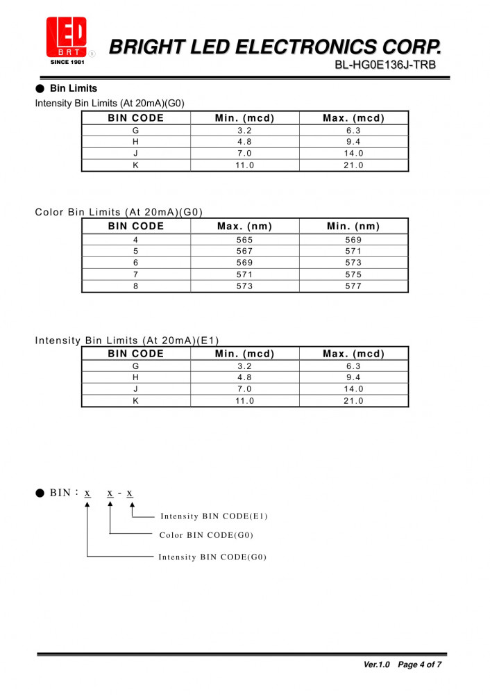 BL-HG0E136J-TRB datasheet page 4