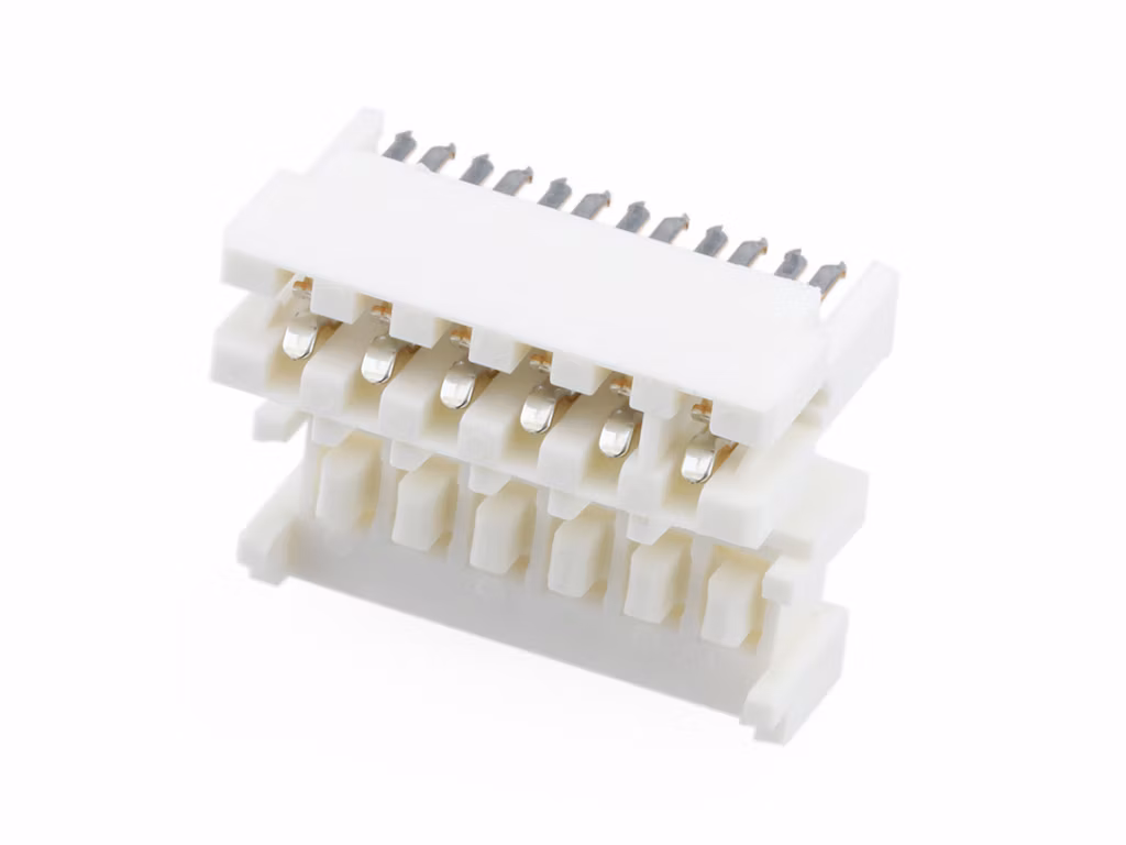 Appli-Mate RAST 2.5 IDT Connector, 2.50mm Pitch, Direct/Indirect, Female, Beaded Terminal, 6 Circuits, Position Keys A and G Removed, Open Endwalls, Polarizing Rib Between 5/6 for sale