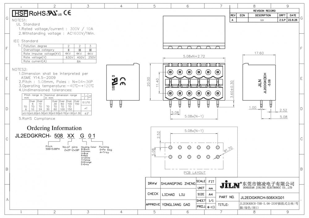JILN JL2EDGKRCH-50802G01 product drawing