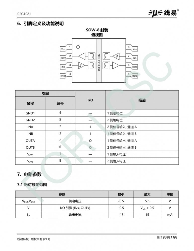 CEG1021 datasheet page 2