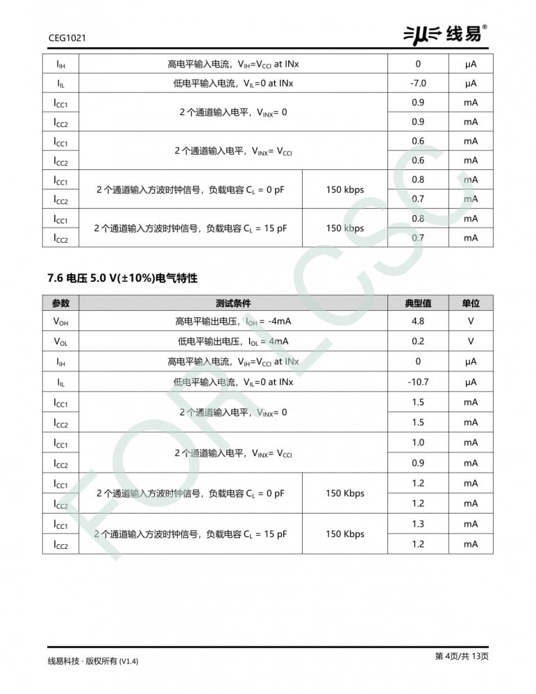 CEG1021 datasheet page 4