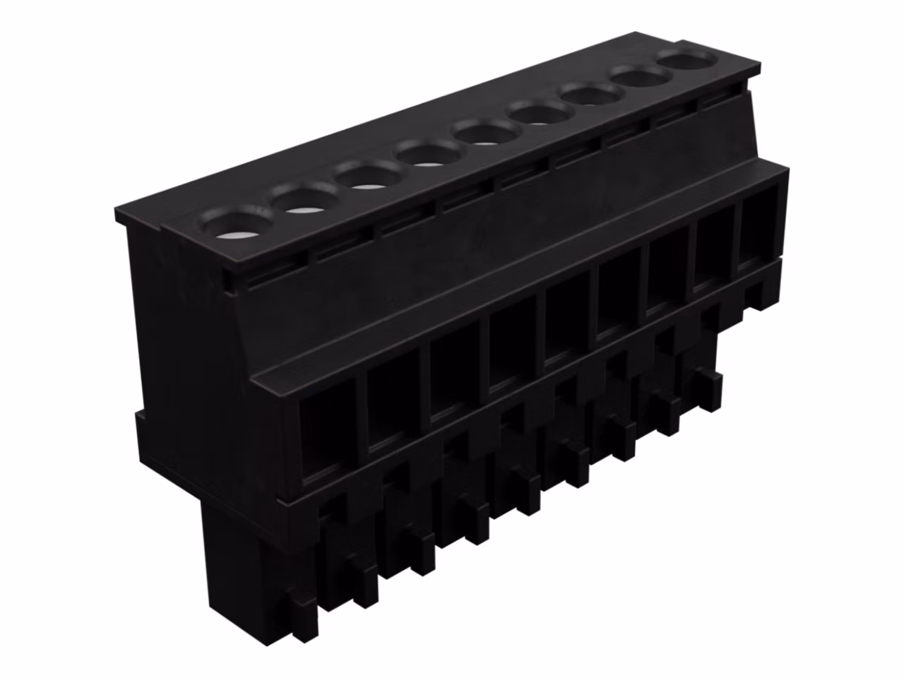 3.50mm Pitch Eurostyle Vertical Plug, Front Wire Entry, Gold (Au) Plated, Black, 9 Circuits for sale