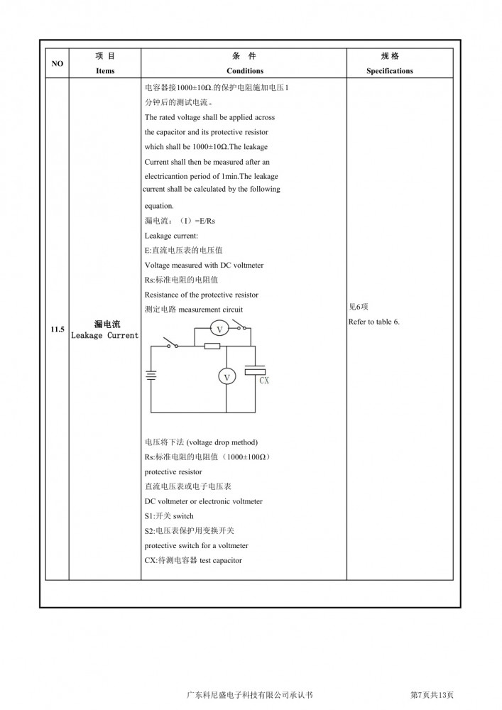 KNSCHA DXZ100M107H162S1AA specification page 7