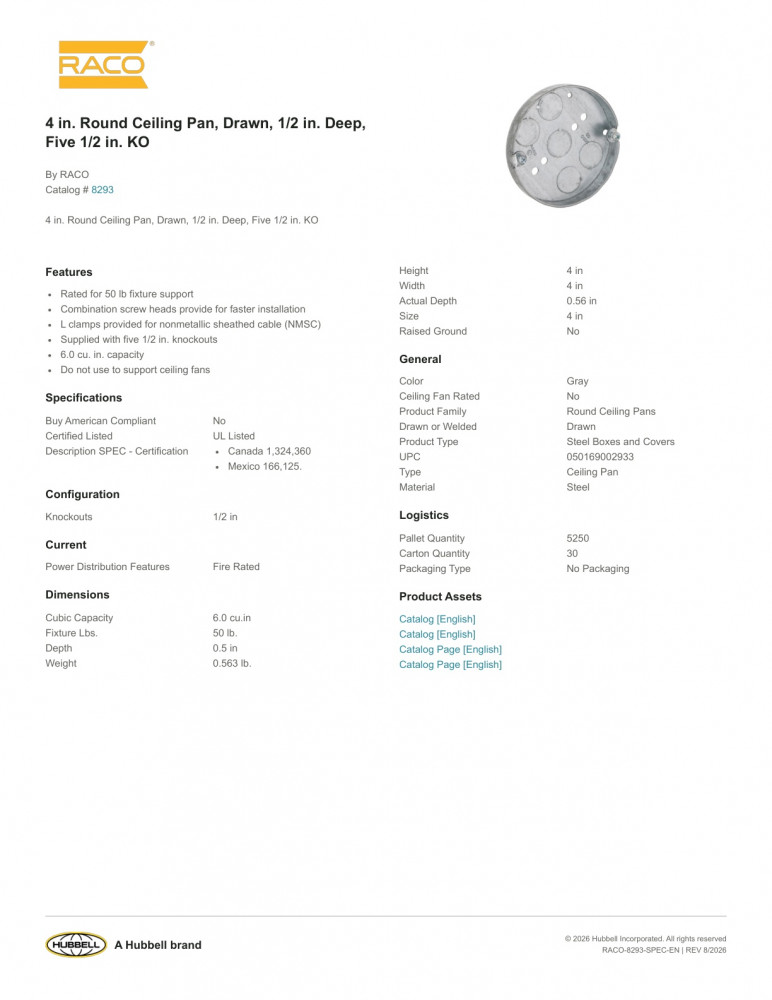 8293 product documentation page