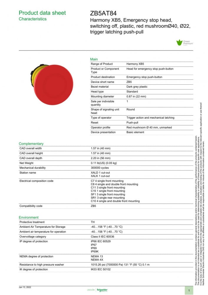 ZB5AT84 technical document page 1