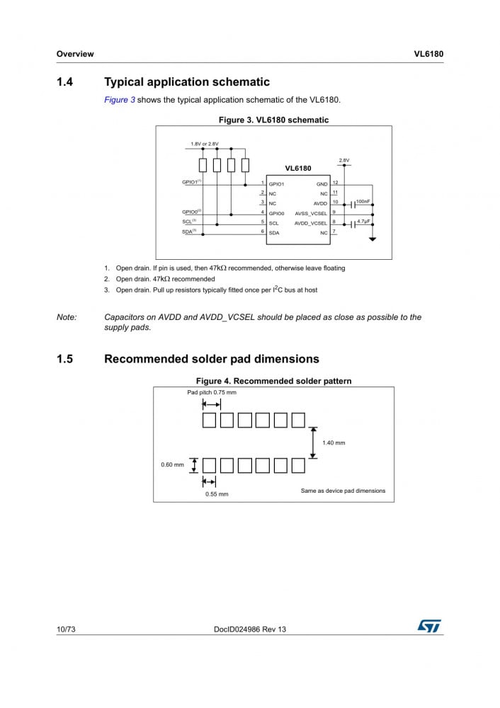 VL6180V1NR/1 datasheet page 10