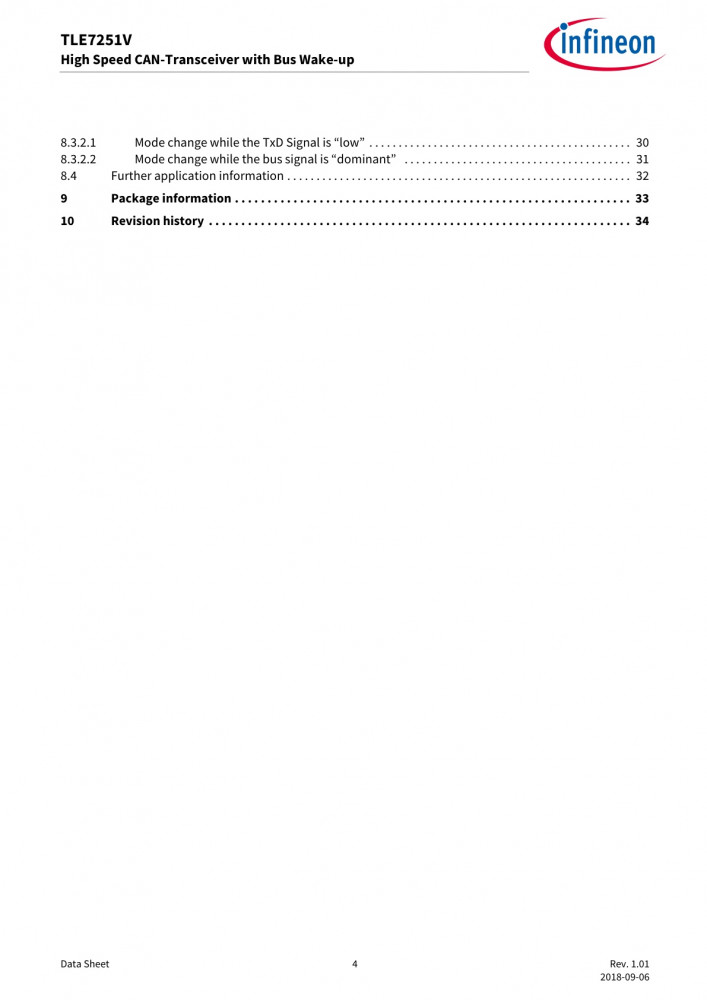 TLE7251V datasheet page 4