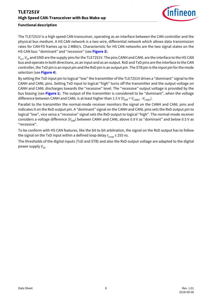TLE7251V datasheet page 8