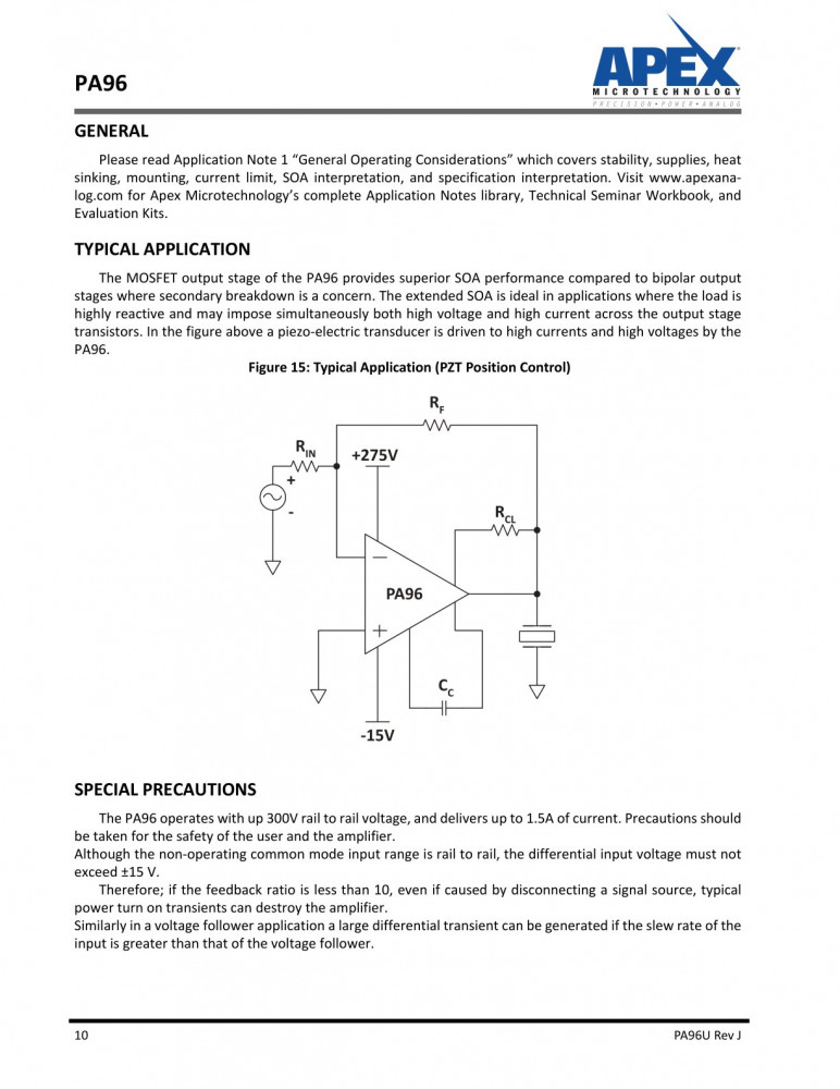 PA96 datasheet page 10