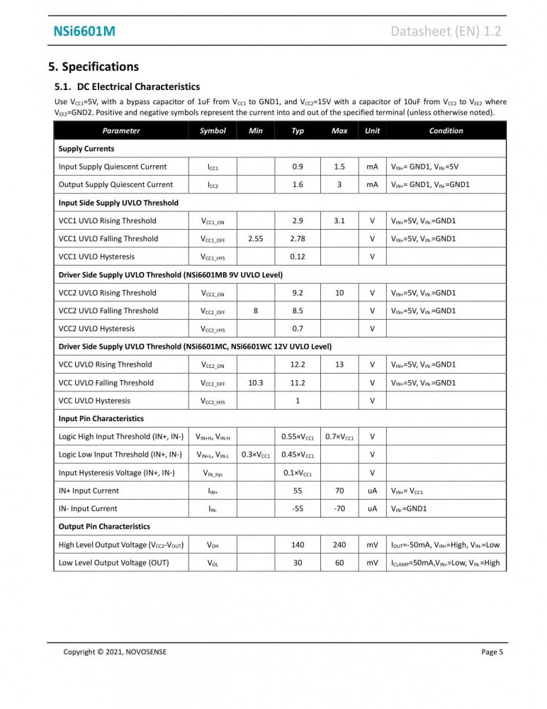 NSI6601MC-DSPR datasheet page 5