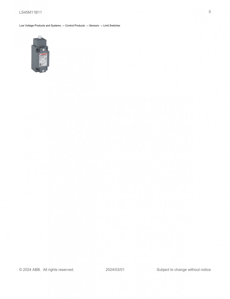 ABB LS45M11B11 technical document page 5