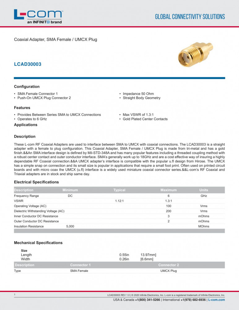 LCAD30003 technical document page 1